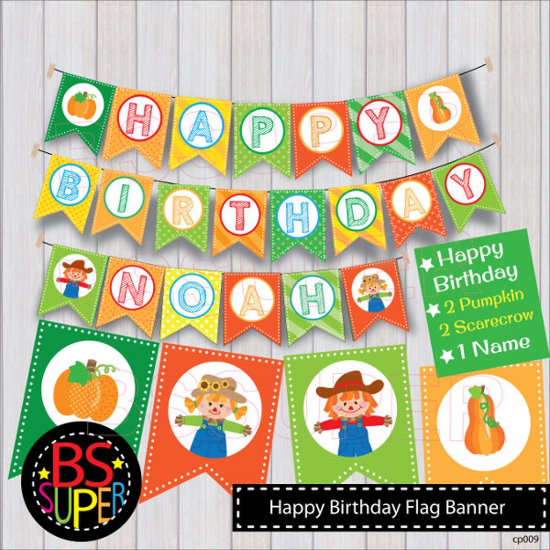 Pumpkin Birthday Banner , Fall Birthday Party Banner , Fall Party ...