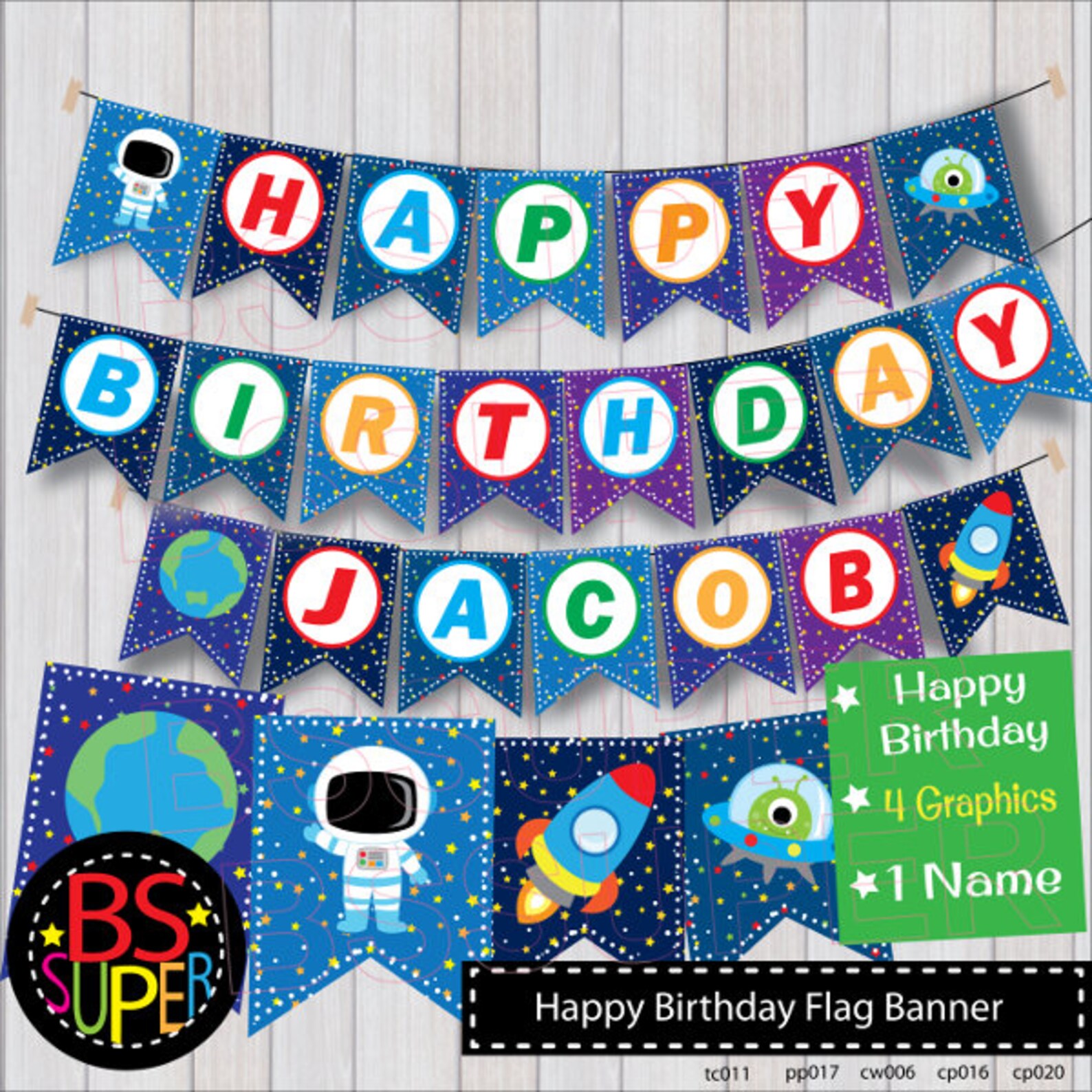 Outer Space Birthday Banner Space Birthday Party Banner - Etsy