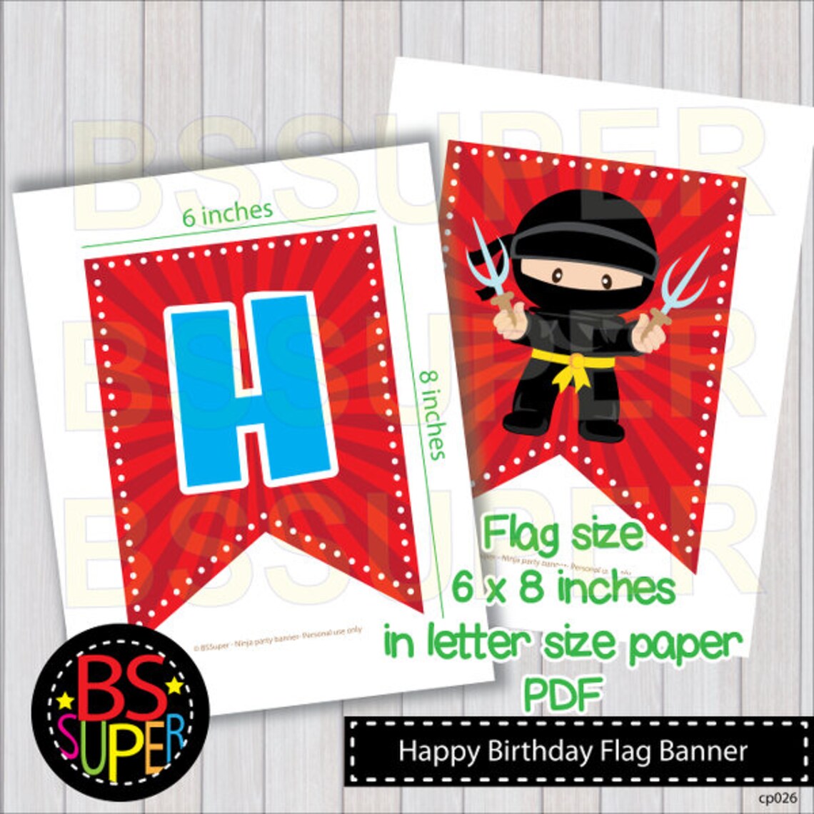 Ninja Birthday Banner Ninja Birthday Party Banner | Etsy