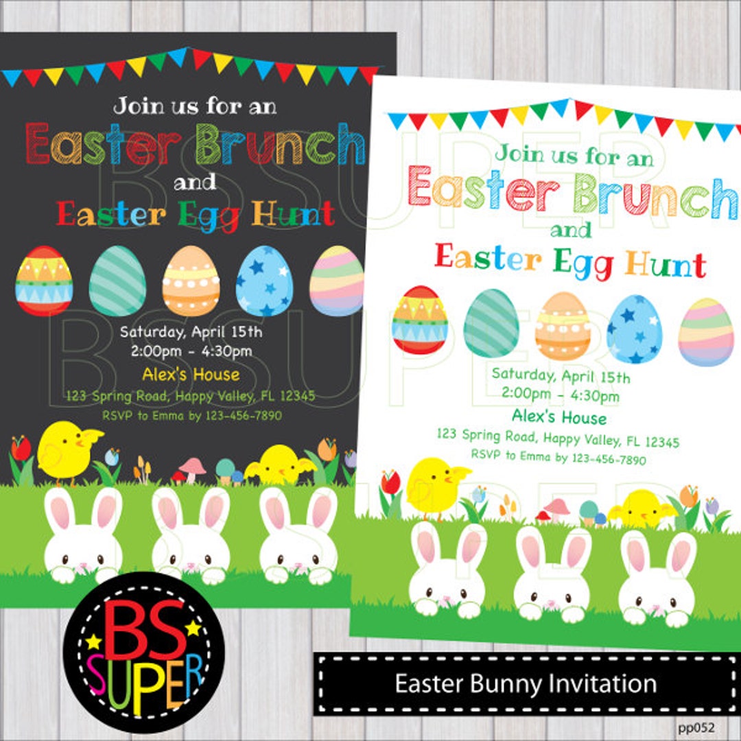 Easter Eggstravaganza Invitations, Easter Birthday Invitations, Easte ...