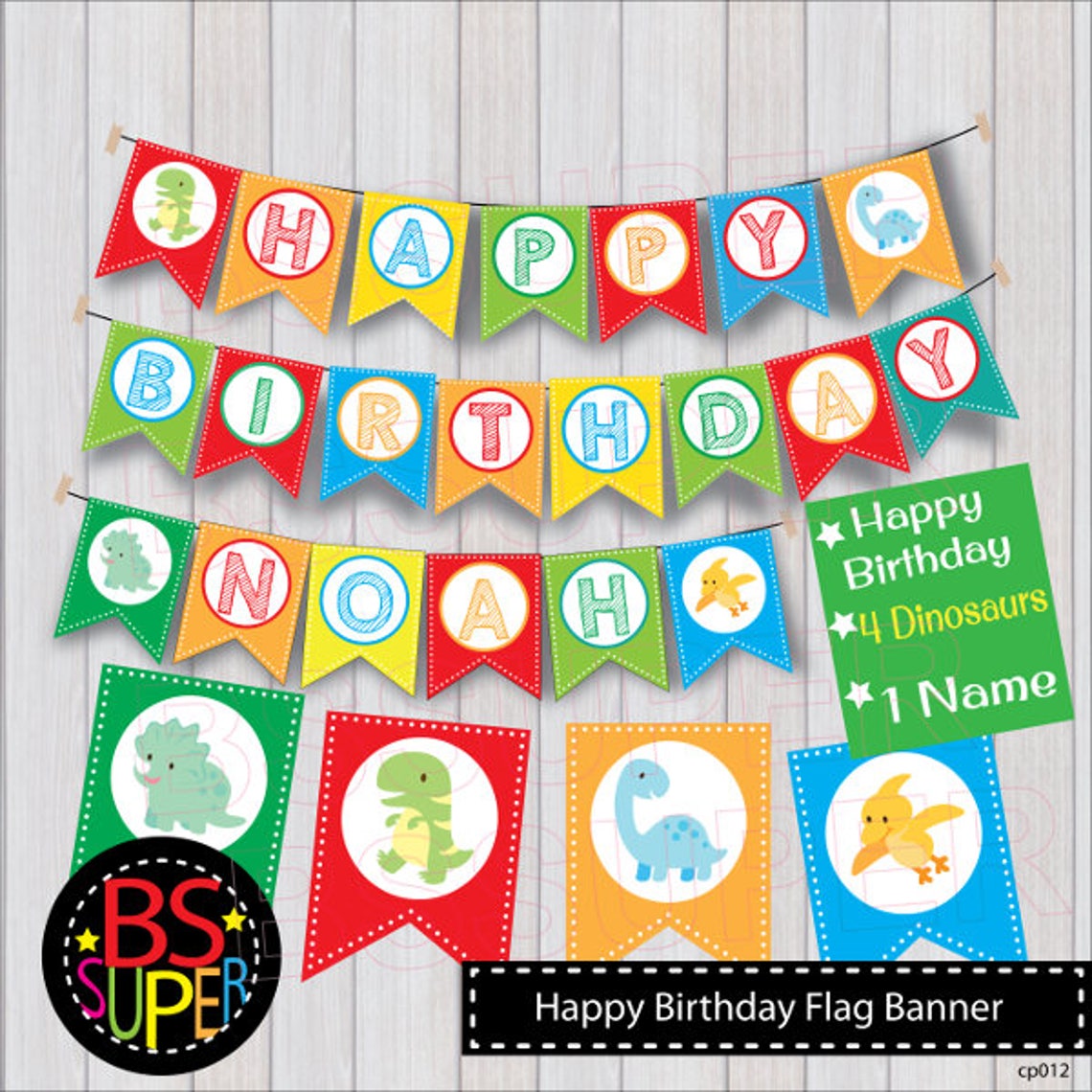 Dinosaur Birthday Banner Dinosaur Birthday Party Banner | Etsy
