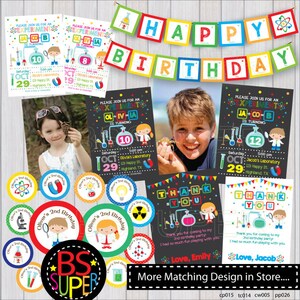 Science Party Cupcake Topper, Mad Scientist Cake Topper, Science Party ...