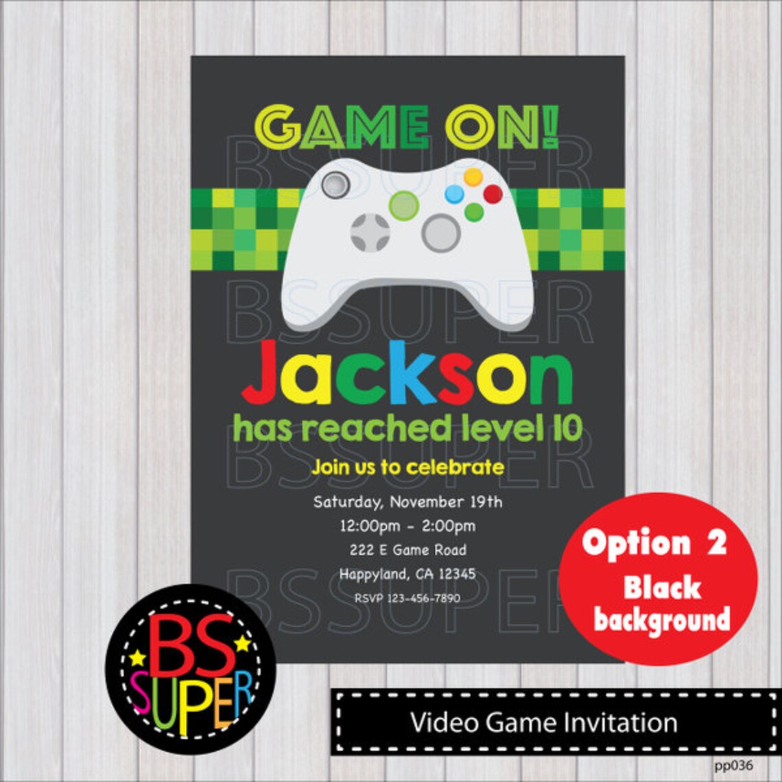 Video Game Invitation Video Game Birthday Party invitation | Etsy