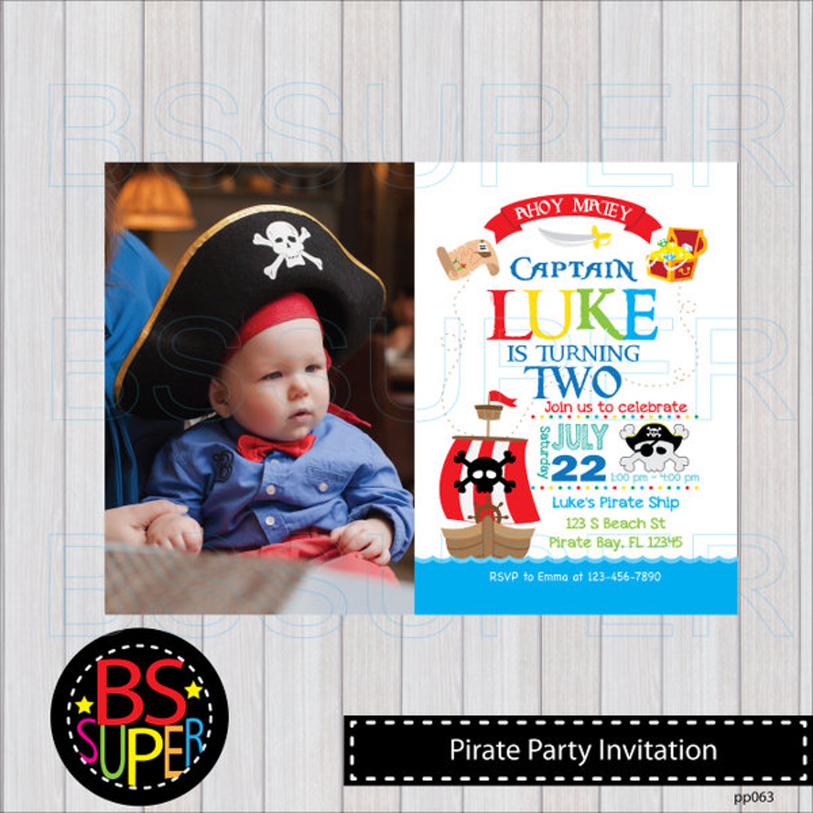 Pirate Invitation Pirate Party Invitations Pirate Birthday - Etsy