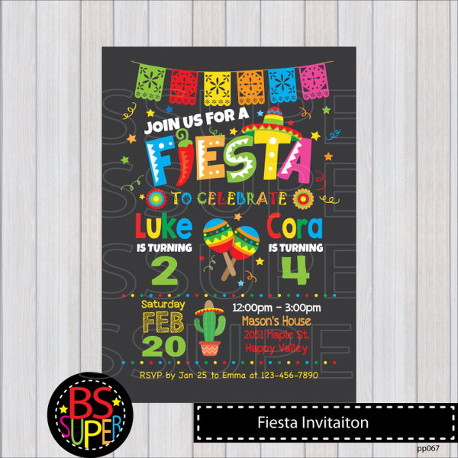 Fiesta Invitation Fiesta Birthday Invitation Fiesta Party - Etsy
