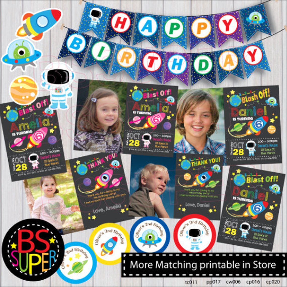 Outer Space Birthday Banner Space Birthday Party Banner - Etsy