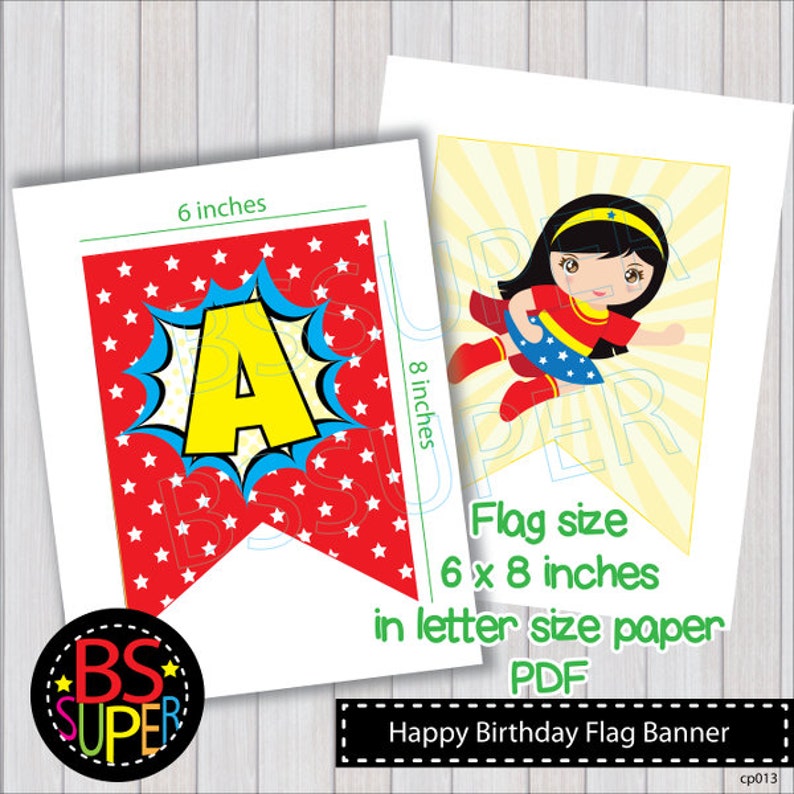 Superhero Birthday Banner Superhero Birthday Party Banner | Etsy