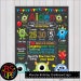 Monster Birthday Chalkboard Sign, Monster First Birthday Chalkboard ...