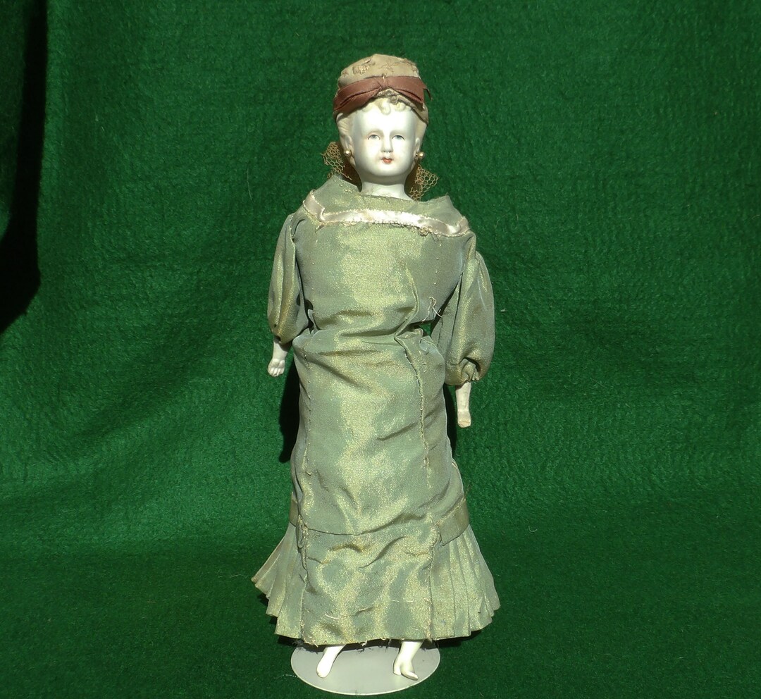 Vintage Parian Doll With Pierced Ears and Old Dress - Etsy