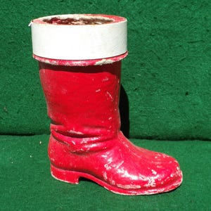 LARGE Vintage Christmas Paper Mache Boot - Etsy
