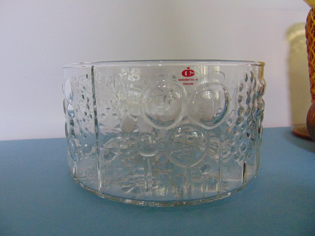 Iittala / Ingrid FLORA Glass Serving or Fruit Bowl Handcrafted in ...