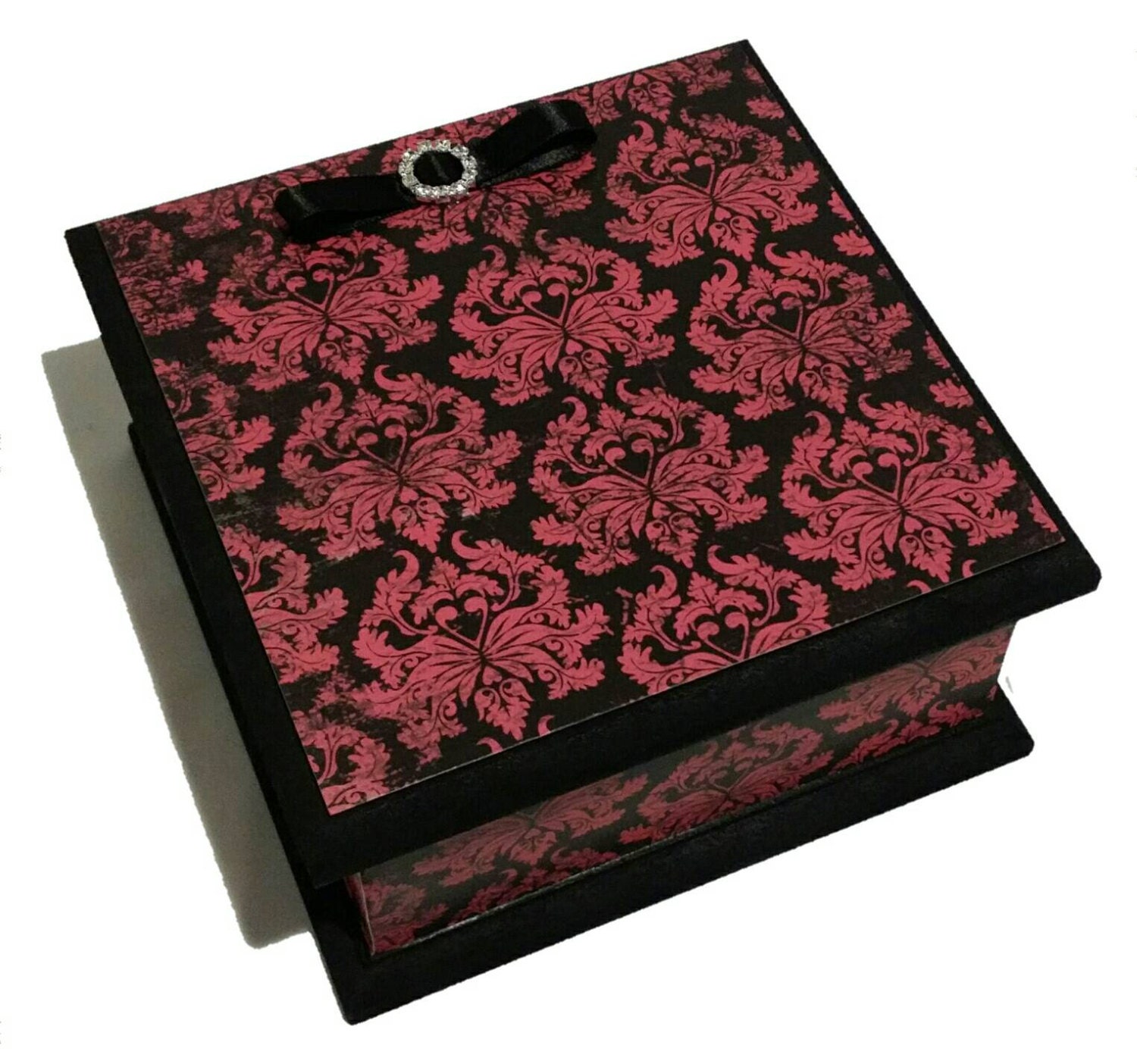 Classy Goth Damask Keepsake Box Trinket Box Treasure Box | Etsy