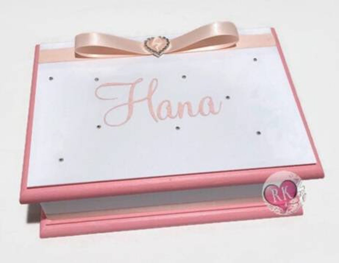 Pink & White Keepsake Box Trinket Box Treasure Box | Etsy