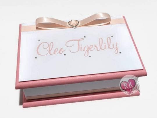 Pink & White Keepsake Box Trinket Box Treasure Box | Etsy