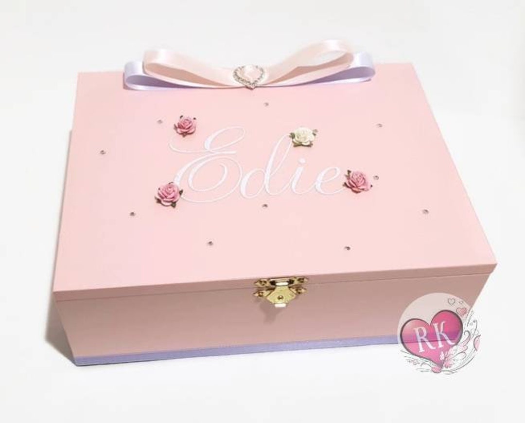 Soft Pink Keepsake Box, Trinket Box, Treasure Box, Jewellery Box ...
