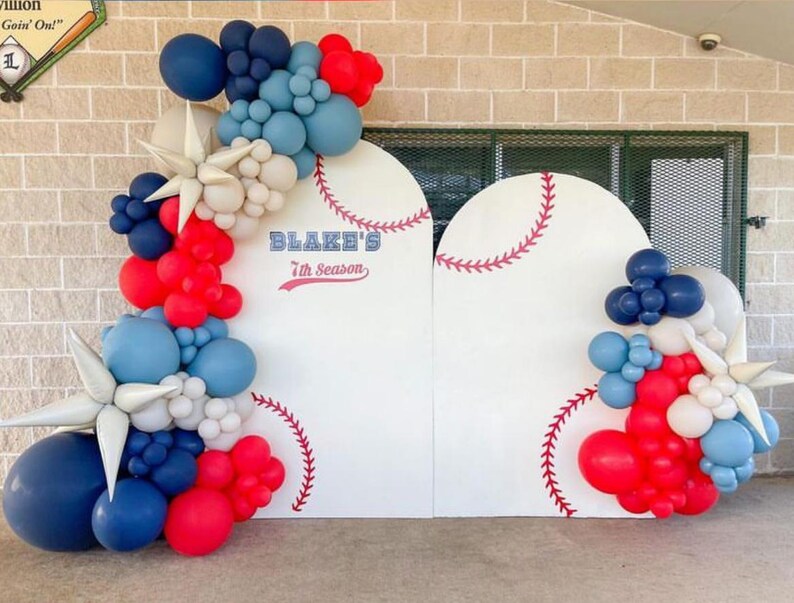 Baseball Arch Backdrop Cover: Sports Theme Party Decoration - Etsy