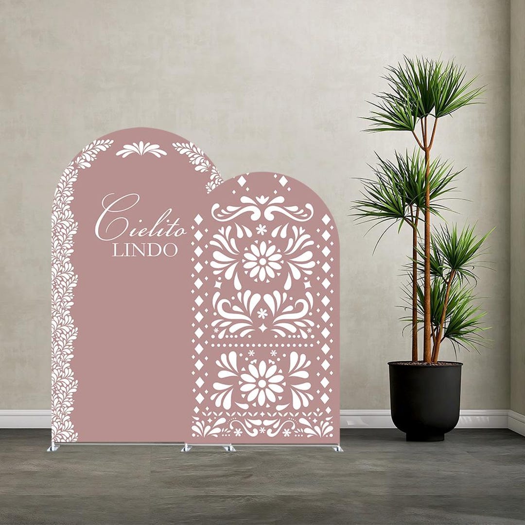 Rose Pink Fiesta Arch Backdrop Cover: Cielito Lindo Party Decor - Etsy