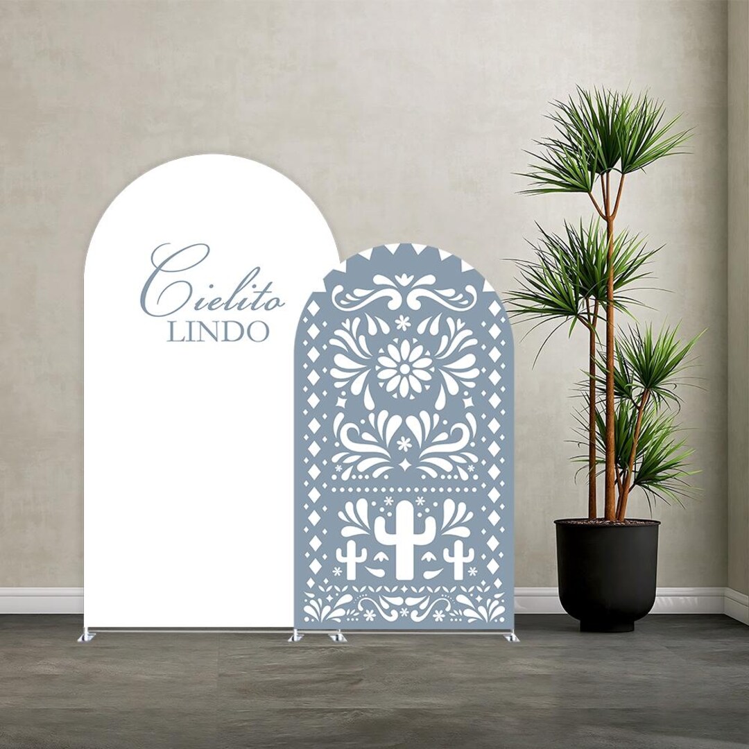 Fiesta Arch Backdrop Cover – Dusty Blue Cielito Lindo Decors for ...