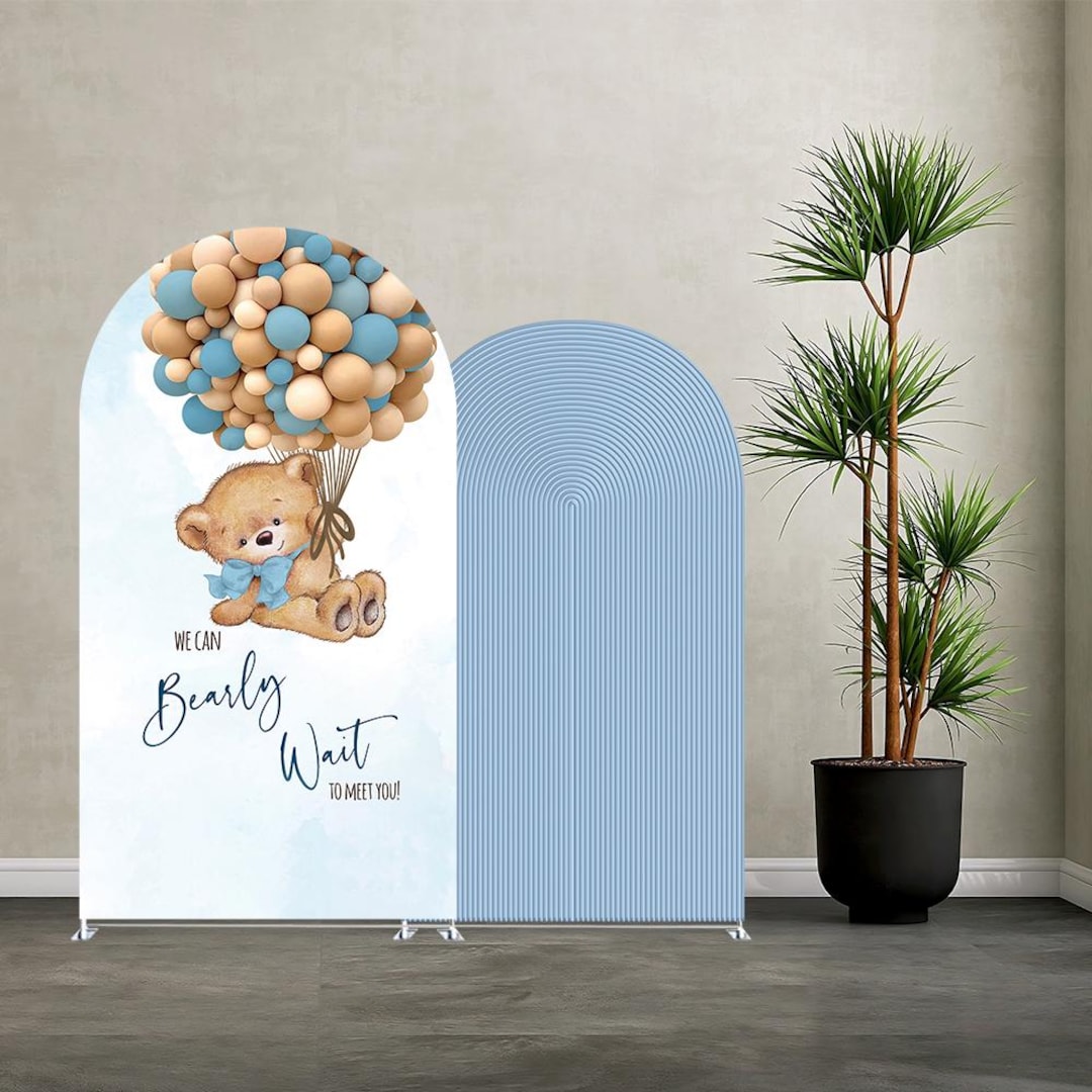 Arch Backdrop Cover–we Can Bearly Wait Baby Shower Fiesta Decorations ...