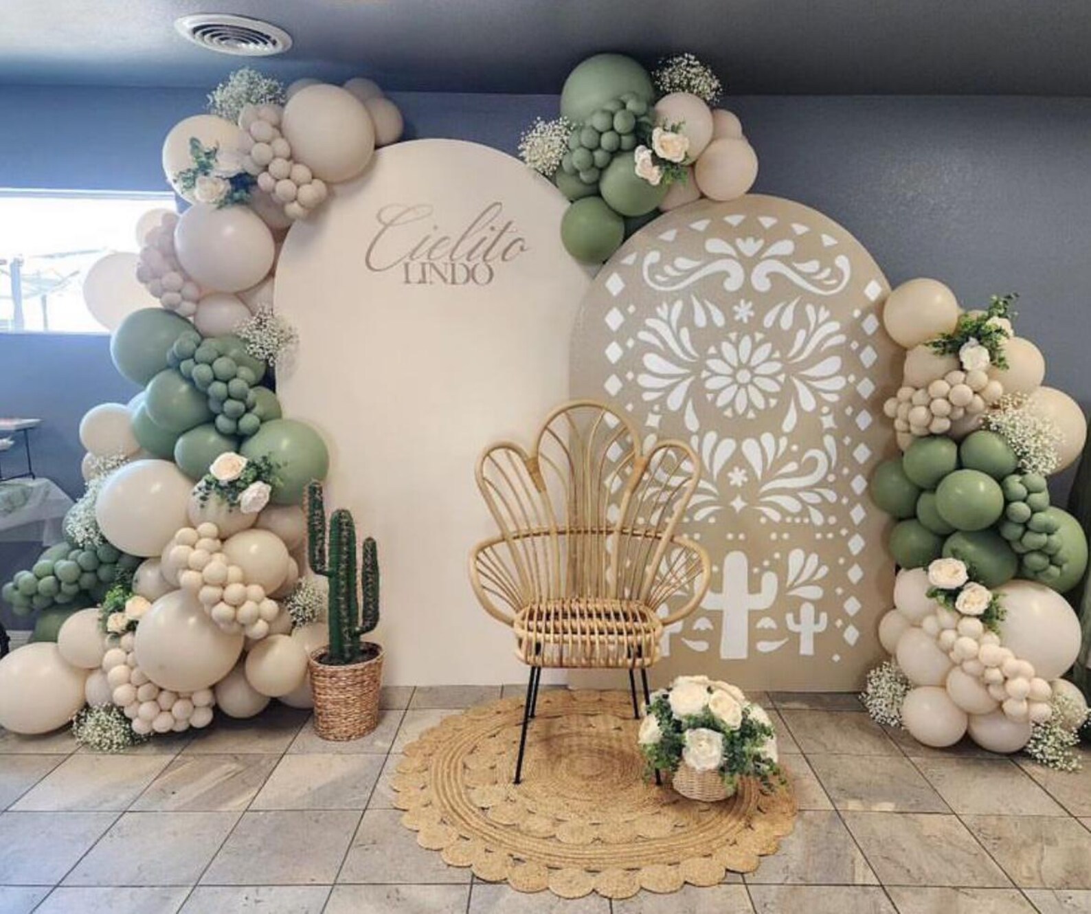 Beige Fiesta Arch Backdrop Cover: Cielito Lindo Mexican Decor - Etsy