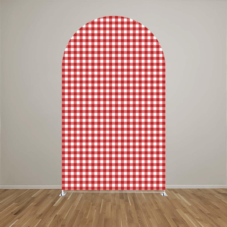 Strawberry Birthday Arch Backdrop Cover: Plaids Berry Sweet Baby Shower ...