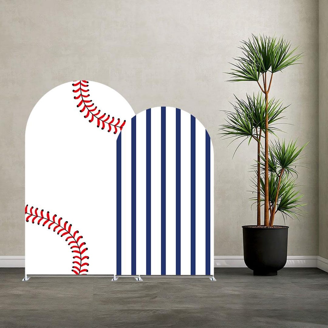 Baseball Arch Backdrop Cover: Sports Theme Party Decoration - Etsy