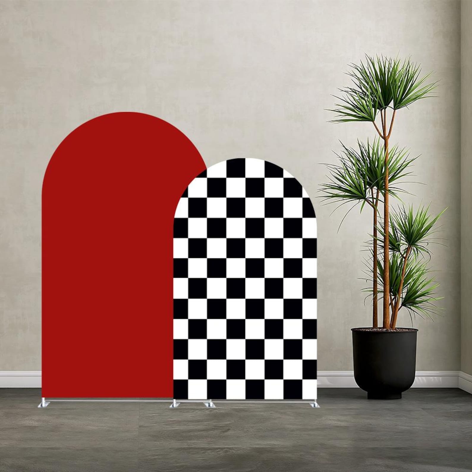 Race Car Arch Backdrop Cover: Checkered 1st Birthday Party Decor - Etsy