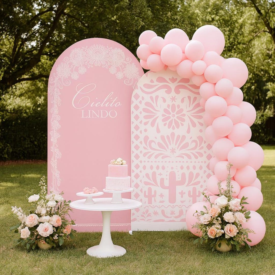 Fiesta Arch Backdrop Cover: Pink Cielito Lindo Mexican Party Decor - Etsy