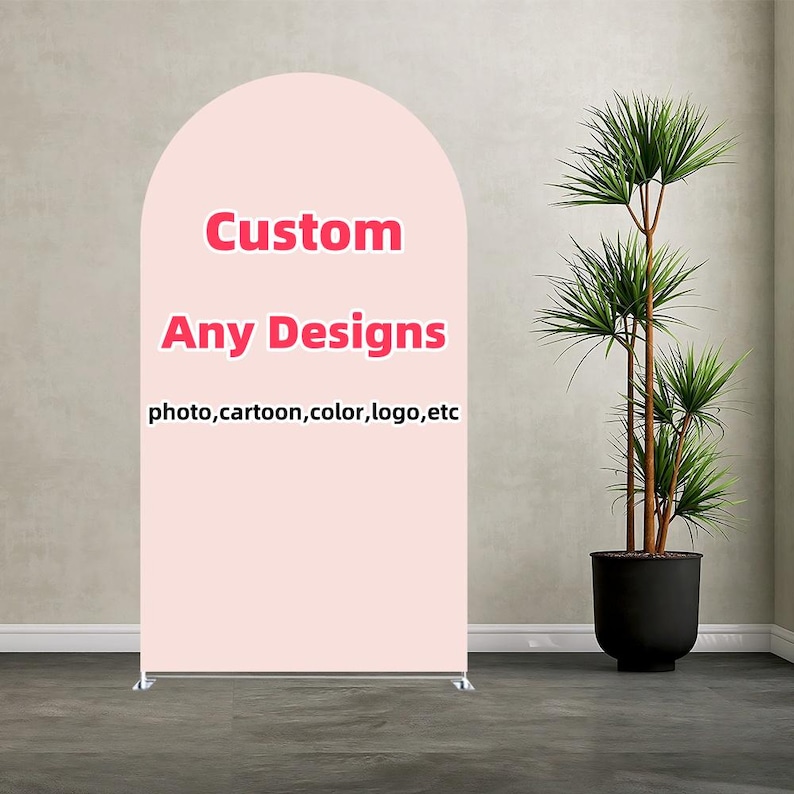 Custom Arch Backdrop Cover: Spandex Party Banner, Birthday, Baby Shower ...