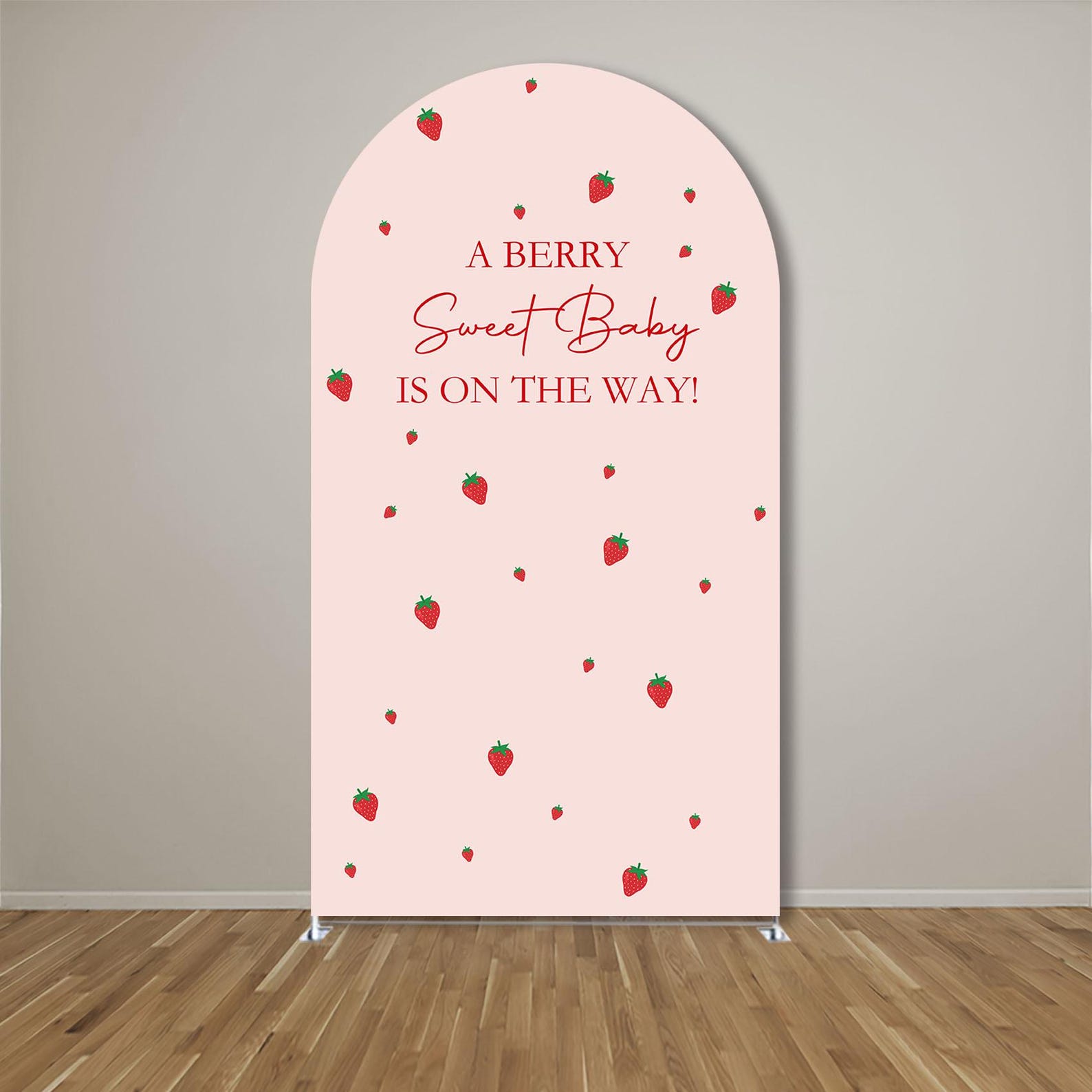 Strawberry Birthday Arch Backdrop Cover: Plaids Berry Sweet Baby Shower ...