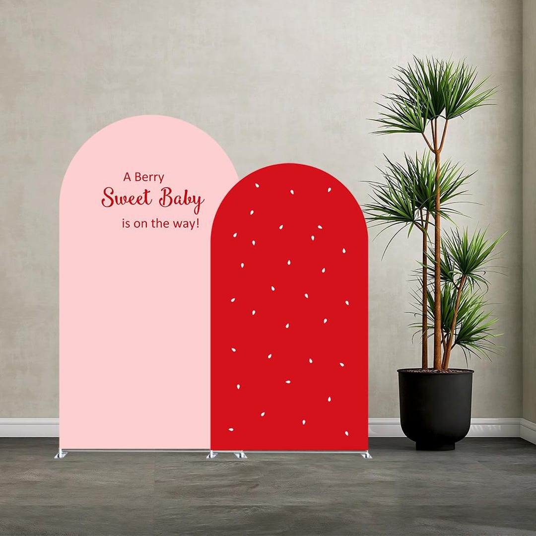Berry First Birthday Arch Backdrop Cover: Strawberry Baby Shower Decor ...