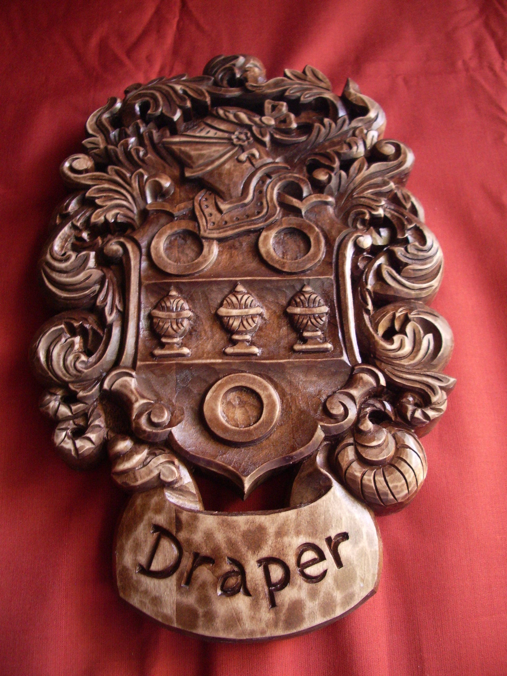 Custom Family Crest Coat of Arms Personalized Shield Wooden | Etsy