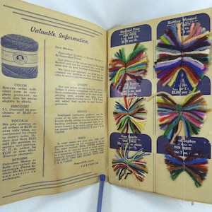 1940's F. & K. Yarn Co. Sales Booklet Yarn Samples Prices - Etsy