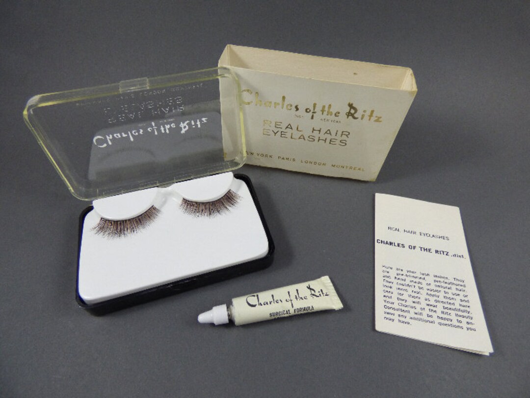 Vintage 1960's Charles of the Ritz Real Hair Eyelashes new Old Stock - Etsy