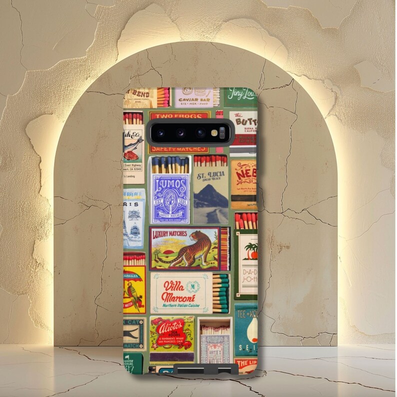 Matches Collage Phone Case, Retro Coquette Match Box Phone Magsafe ...