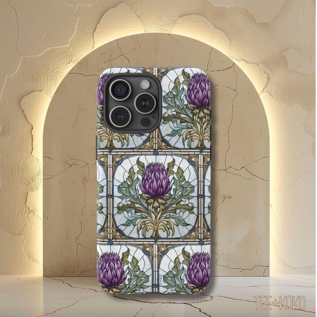 Scotland Thistle Faux Effect Stained Case, Scottish Thistle Phone Case ...