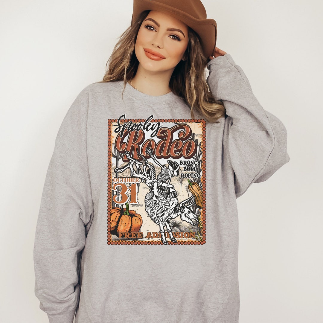 Vintage Halloween Rodeo Sweatshirt Western Halloween Sweater - Etsy