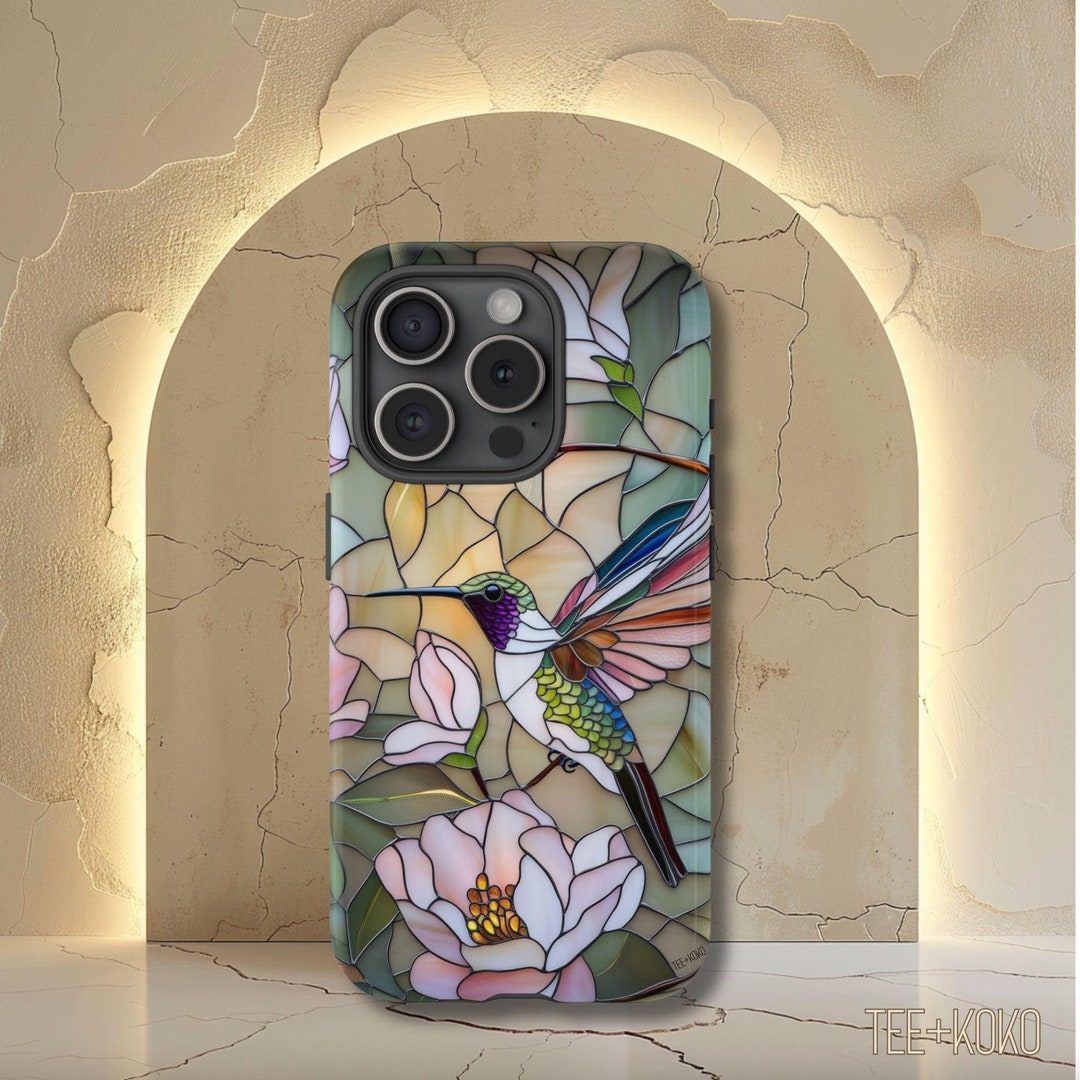 3D Stained Glass Look Hummingbird Phone Case,faux Mosaic Look, iPhone ...