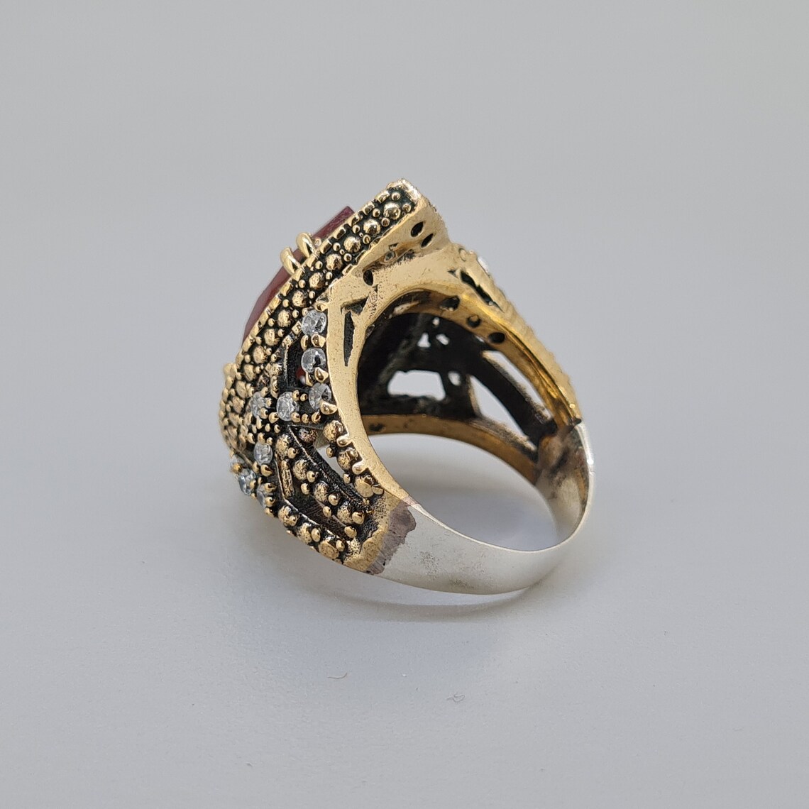 Turkish Hurrem Design Ring Handmade Jewelry Marquise Cut Ruby - Etsy