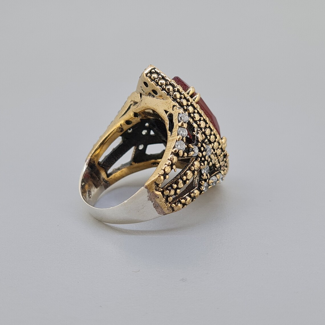 Turkish Hurrem Design Ring Handmade Jewelry Marquise Cut Ruby - Etsy
