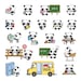 Premium Vector Clipart - Kawaii Pandas Back to School - Cute Panda ...