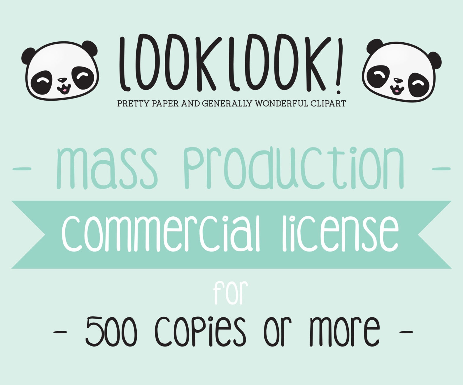Commercial Use License Mass Production License 500 Copies | Etsy