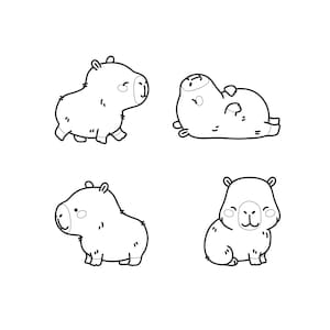 Premium Vector Clipart - Kawaii Capybara - Cute Capybara Clipart ...