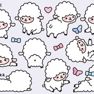 Premium Vector Clipart - Kawaii Lambs - Cute Lamb Clipart Set - High ...