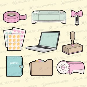 Premium Vector Clipart - Kawaii Planning Clipart - Cute Planner Clip ...