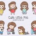 Premium Vector Clipart Cute Me Kawaii Girls Cute Girls Clipart Set High ...