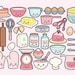 Premium Vector Clipart - Kawaii Baking Clipart - Kawaii Baking Clip Art ...