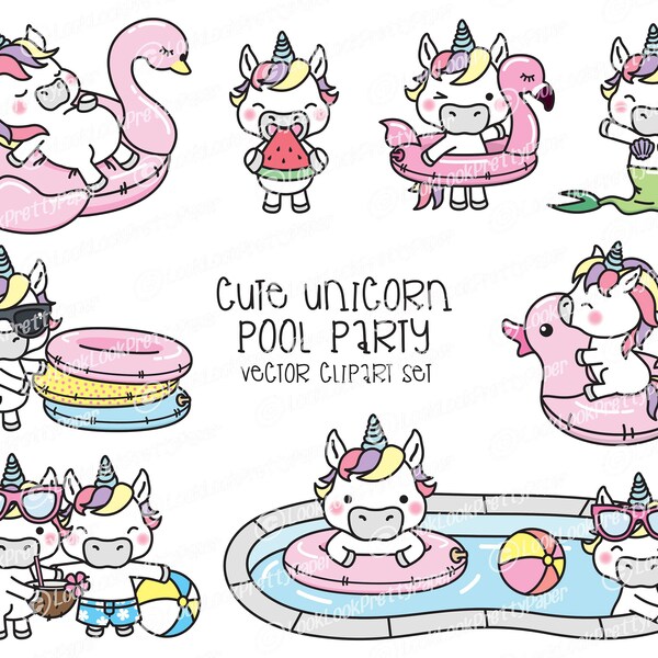 Unicorn Pool Party - Etsy