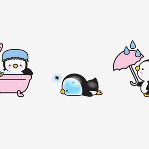 Premium Vector Clipart - Kawaii Pearl the Penguin - Cute Pengun Clipart ...