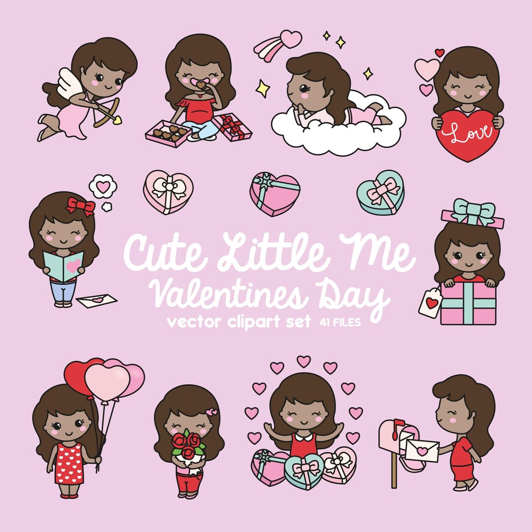 Premium Vector Clipart - Kawaii Valentines Day Cute Me - Valentines Day ...